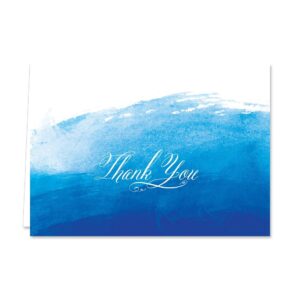 Ombre Watercolor Thank You Note Cards / 36 Greeting Card Set With Envelopes / 6 Colorful Thank You Designs