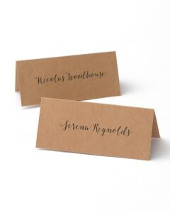 kraft printable place cards