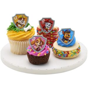 cakedrake rescue dog doggie puppy (12) birthday party cupcake favor decor rings