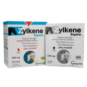 vetoquinol zylkene equine behavior support horse supplement powder 2000mg, 20ct