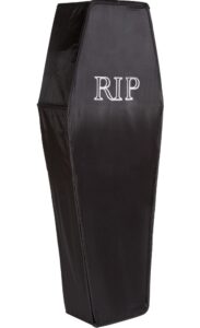 amscan halloween cemetery pop up coffin, home decor, 60" h x 24" w x 9 1/2" d 1 ct