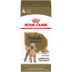 royal canin poodle adult breed specific wet dog food, 3 oz can 4-pack