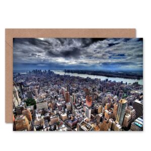 wee blue coo greetings card birthday gift new york city aerial view