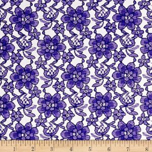 raschelle lace purple fabric by the yard