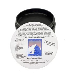 all natural furniture finishing waxes. beautifys & protects painted & unfinished wood 4oz charcoal black