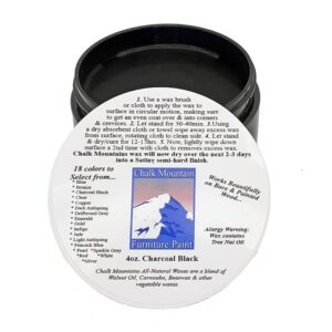 All Natural Furniture Finishing Waxes. Beautifys & Protects Painted & Unfinished Wood 4oz Charcoal Black