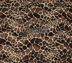 velboa faux fur fabric giraffe safari brown / 60" wide/sold by the yard