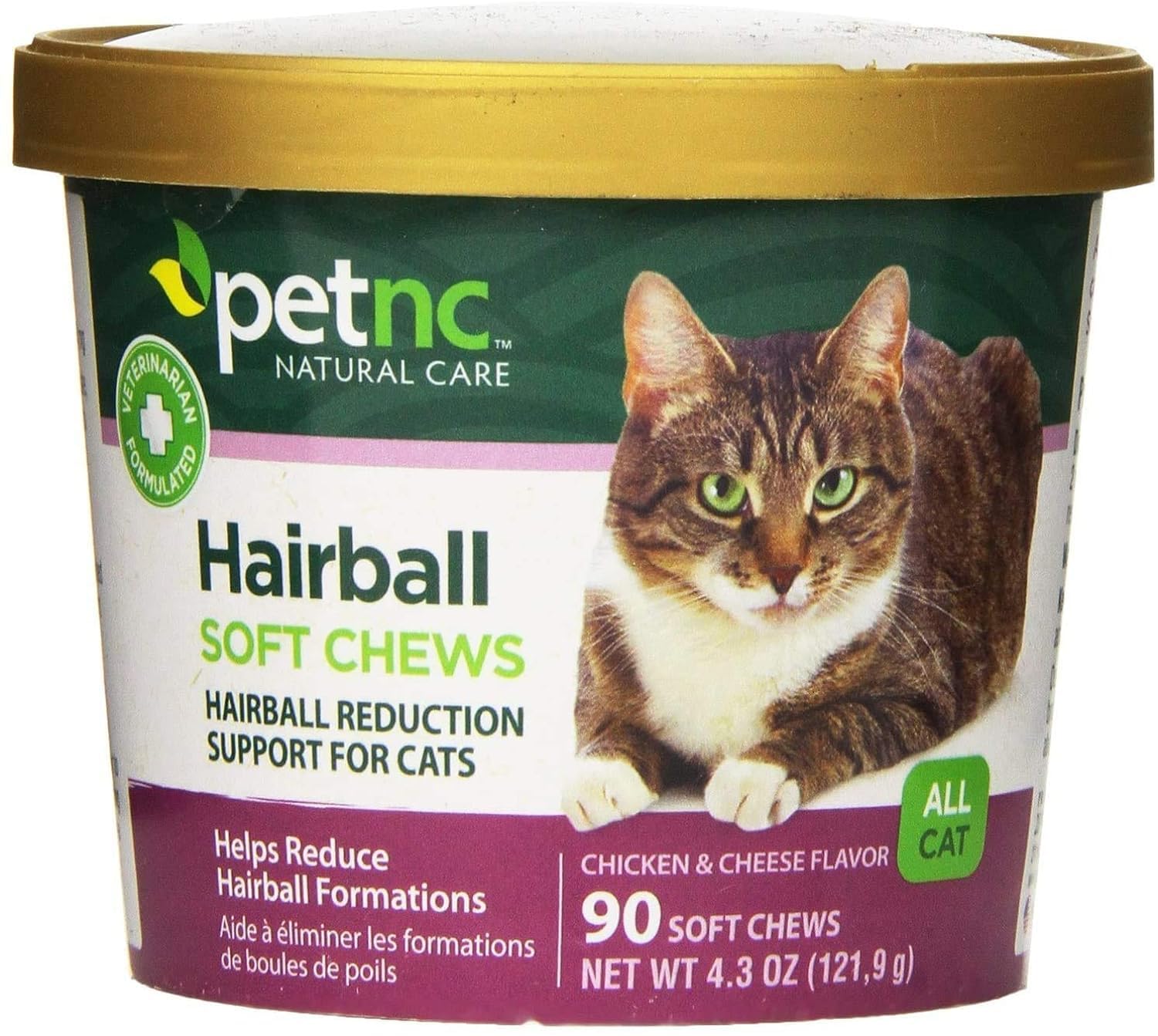 PetNC Natural Care Hairball Soft Chews for Cats, 90 Count (Pack of 2)