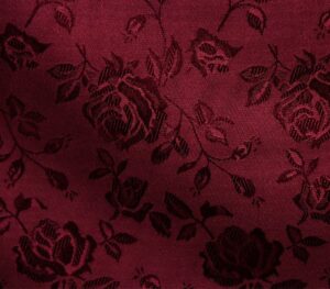 satin floral jacquard fabric 58" wide sold by the yard (burgundy)