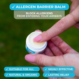 HayMax Allergen Barrier Balm for Kids, 0.17 fl oz (5ml), Organic, Natural & Non-Drowsy, Children Hay Fever Allergy Relief - Traps Pollen, Dust & Pet Allergen - Ragweed & Cedar