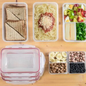 Meal Prep Lunch Box - 8 Piece Set - Insulated Container For Women or Men - 3 Bento Style Boxes (BPA Free) in Large Lunch Bag- Microwave Safe - Includes Fork, Spoon, Thermos & 2 Ice Packs - A2S