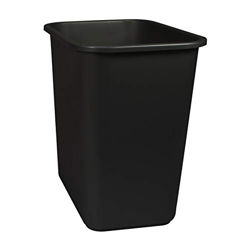 Storex 7 Gallon Trash Can, Gray, 6-Pack Black