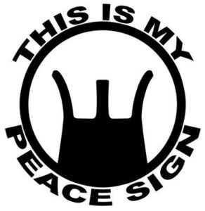 this is my peace sign 6" white vinyl car/truck/laptop/wall decal