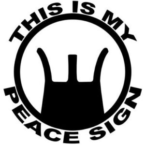 This is My Peace Sign 6" White Vinyl Car/Truck/Laptop/Wall Decal