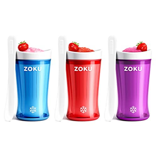 ZOKU Jumbo Slush and Shake Maker, Compact Make and Serve Cup with Freezer Core Creates Single-Serving Smoothies, Slushies and Milkshakes in Minutes, BPA-Free, Purple