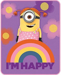 minions multicolor plush throw 46" x 60" meet a