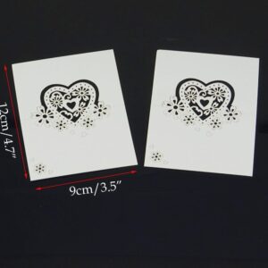 yueton Pack of 50 Cut Heart-Shaped Hollow Wedding Table Number Name Place Card Wedding Party Decoration