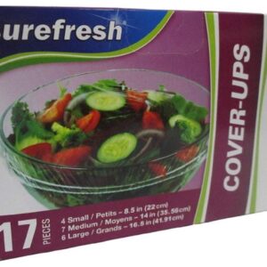 Food Storage Cover-ups, Elastic Stretch-to-Cover Variety Packs, 4-pk Set by SureFresh