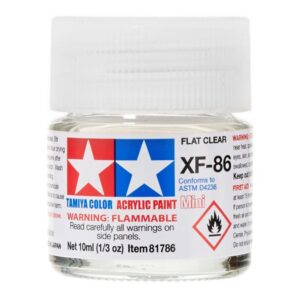 tamiya 81786 acrylic mini xf-86 flat clear paint