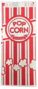 urparty paper popcorn bags, 2 oz, red & white, 100 piece