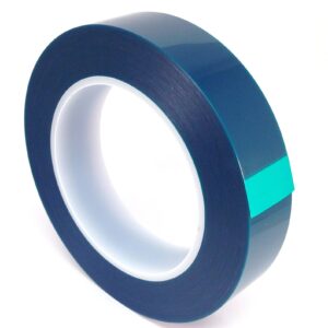 1" Wide High Temp Masking Tape for Powder Coating, Custom Painting, Hydrodip, Sublimation - Green Polyester Silicone Adhesive