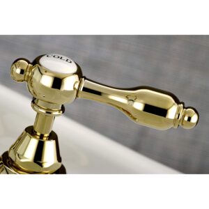 Kingston Brass KS7972TAL Tudor Bridge Bathroom Faucet, Polished Brass, 10.75 x 8 x 2.13