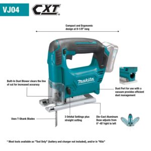 Makita VJ04Z 12V MAX CXT Lithium-Ion Cordless Jig Saw, Tool Only