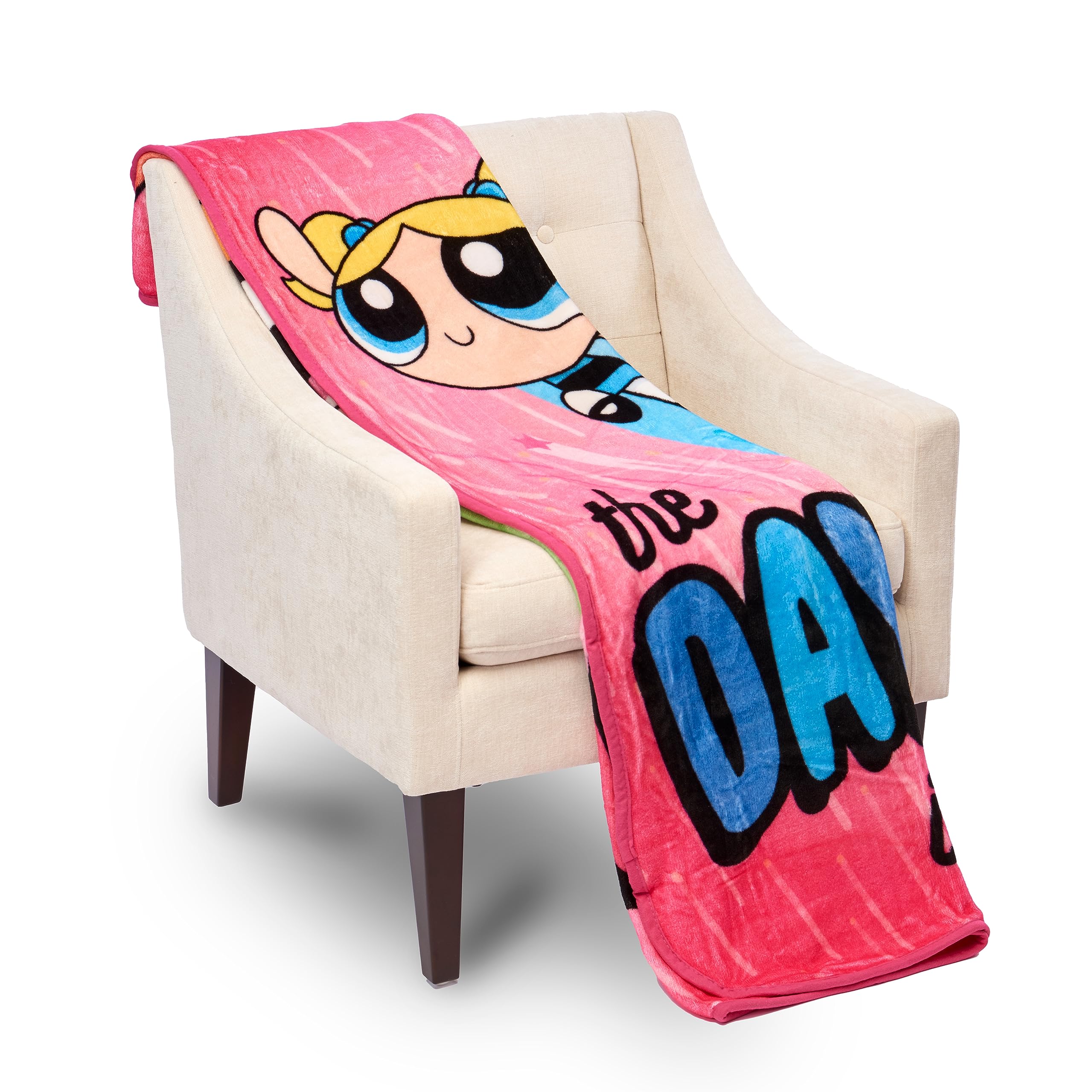 Northwest Cartoon Network Micro Raschel Throw Blanket Powerpuff Girls, Day Saved, 46" x 60"