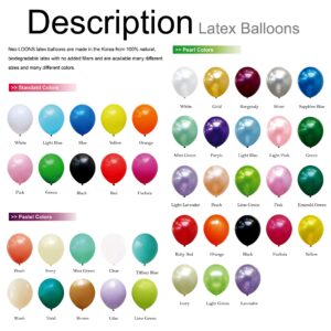 Neo LOONS® 100 pcs 5" Pearl White Premium Latex Balloons - Great for Kids, Adult Birthdays, Weddings, Receptions, Baby Showers, Water Fights, or Any Celebration