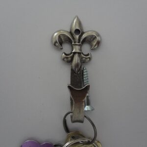 NORMA JEAN DESIGNS, LLC Fleur De Lis Wall Decor Hook, 1pc, Antique Silver