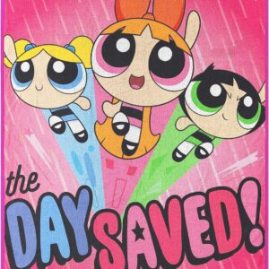 Northwest Cartoon Network Micro Raschel Throw Blanket Powerpuff Girls, Day Saved, 46" x 60"