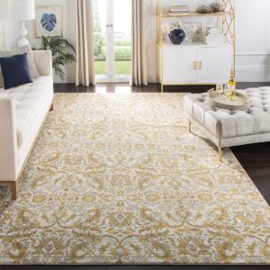 safavieh evoke collection area rug - 8' x 10', ivory & gold, shabby chic oriental design, non-shedding & easy care, ideal for high traffic areas in living room, bedroom (evk238s)