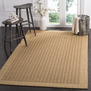 safavieh palm beach collection accent rug - 2' x 3', maize, sisal & jute design, ideal for high traffic areas in entryway, living room, bedroom (pab321m)