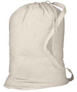 shopinusa heavy canvas laundry bags w/shoulder strap (small-medium-large) (large)