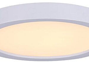 CANARM LED-SM55DL-WT-C LTD 5.5" LED Round Disk Light, Surface Mounted, Line Volt Without Driver, Painted White with Acrylic Lens