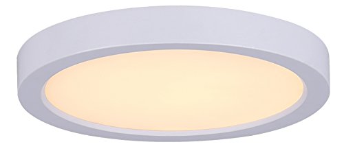 CANARM LED-SM55DL-WT-C LTD 5.5" LED Round Disk Light, Surface Mounted, Line Volt Without Driver, Painted White with Acrylic Lens