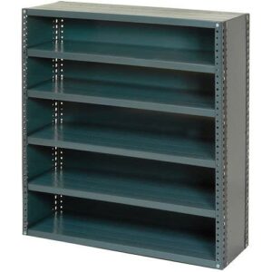 global industrial closed steel shelf with 6 shelves, 36"wx12"dx39"h