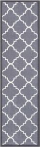 well woven kings court brooklyn trellis grey - non-slip rubber backed moroccan 2x7 runner rug - hallway, entryway & kitchen - kid & pet friendly, easy-to-clean, machine-washable, low looped pile