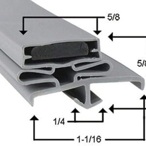 Continental Refrigeration 2-723 Door Gasket 21 3/8 X 60 1/2 Gray For Continental Refrigeration # 741252 by Continental Refrigeration