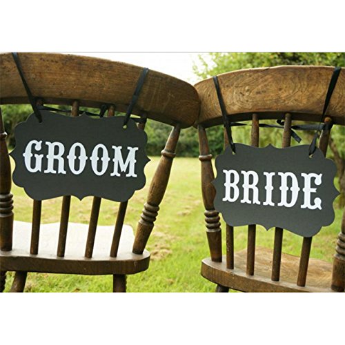 Bride and Groom Chair Signs