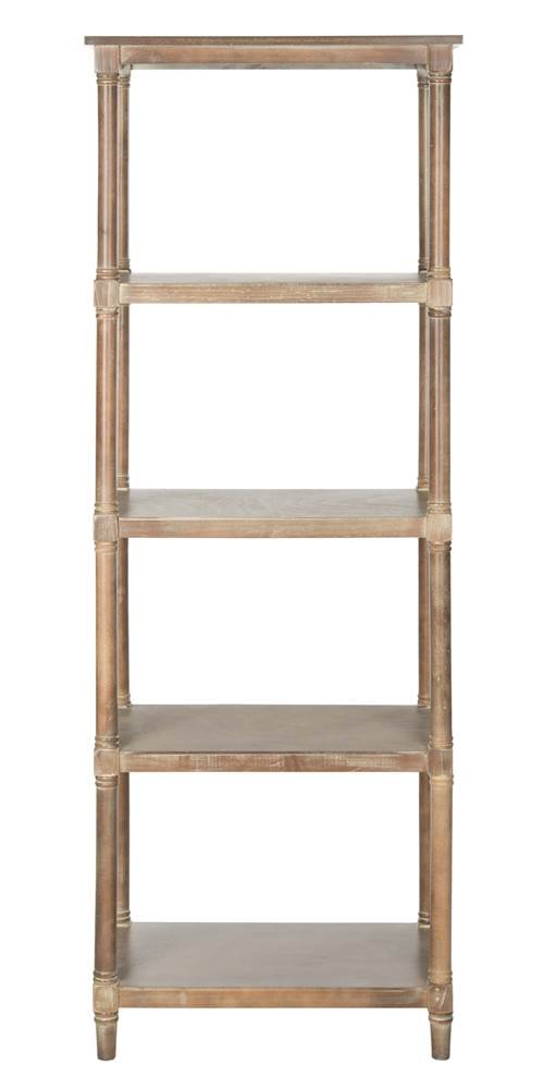 SAFAVIEH American Homes Collection Odessa Grey 5 Tier Bookcase |Sepia