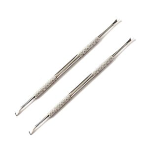 OdontoMed2011 Tooth Scaler - Double Ended Dental Tooth Scaler for Cats or Dogs - Stainless Steel Tarter Removal Tool (2 Pack) Pet Teeth Cleaning Tools – 6.5 Inch Plaque Remover Tool Od2011-D-1657