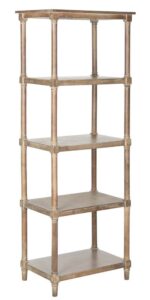 safavieh american homes collection odessa grey 5 tier bookcase |sepia