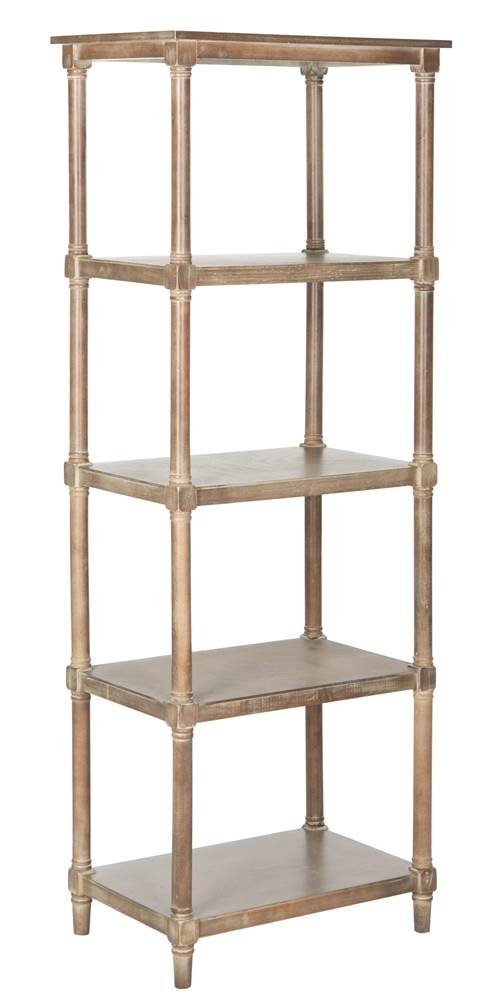 SAFAVIEH American Homes Collection Odessa Grey 5 Tier Bookcase |Sepia