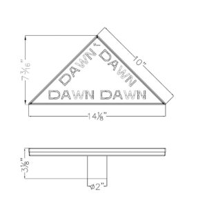 Dawn TDA131004 Contemporary Triangle Shower Drain