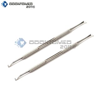 OdontoMed2011 Tooth Scaler - Double Ended Dental Tooth Scaler for Cats or Dogs - Stainless Steel Tarter Removal Tool (2 Pack) Pet Teeth Cleaning Tools – 6.5 Inch Plaque Remover Tool Od2011-D-1657