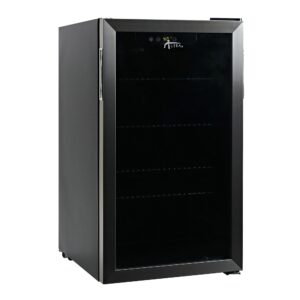 alera jc-90vel-f 3.4 cu. ft. beverage cooler - stainless steel/black