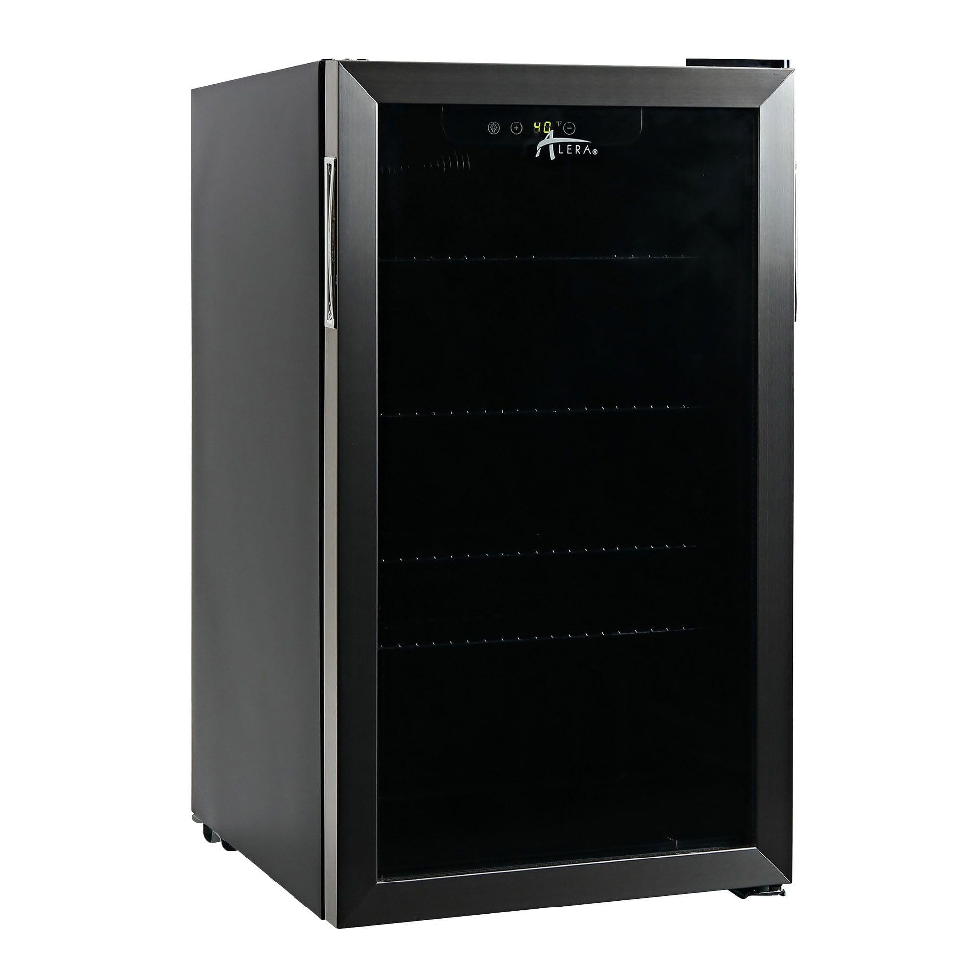 Alera JC-90VEL-F 3.4 Cu. Ft. Beverage Cooler - Stainless Steel/Black