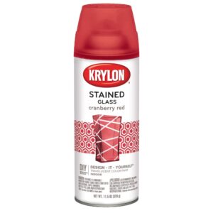 krylon k09026000 stained glass paint, 11.5 oz, cranberry red