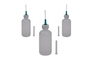 plastic precision oiler/oil dispenser bottle with 25 gauge blunt needle (3 pieces)